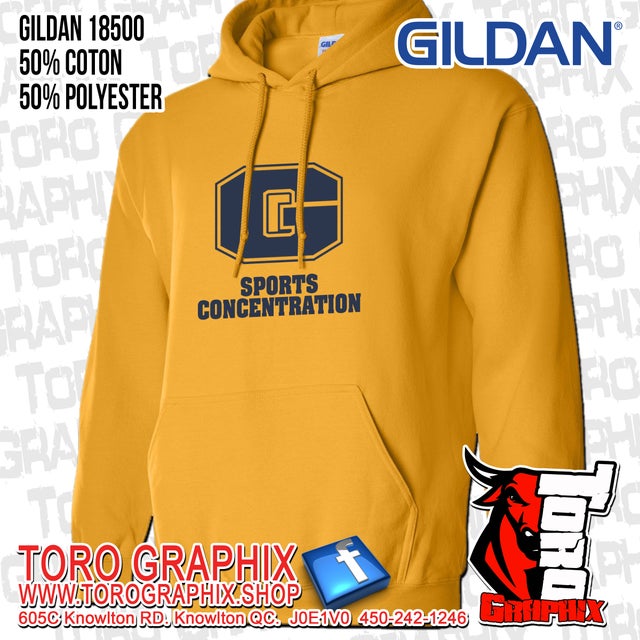 Alexander Galt Sports Concentration Hoodie Jaune Or