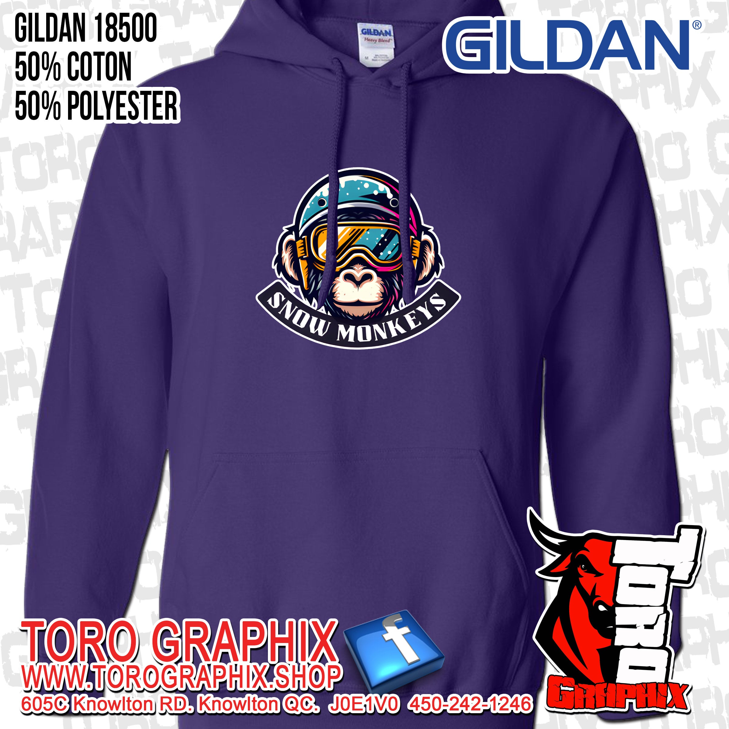 Bromont Snow Monkeys Mauve / Purple